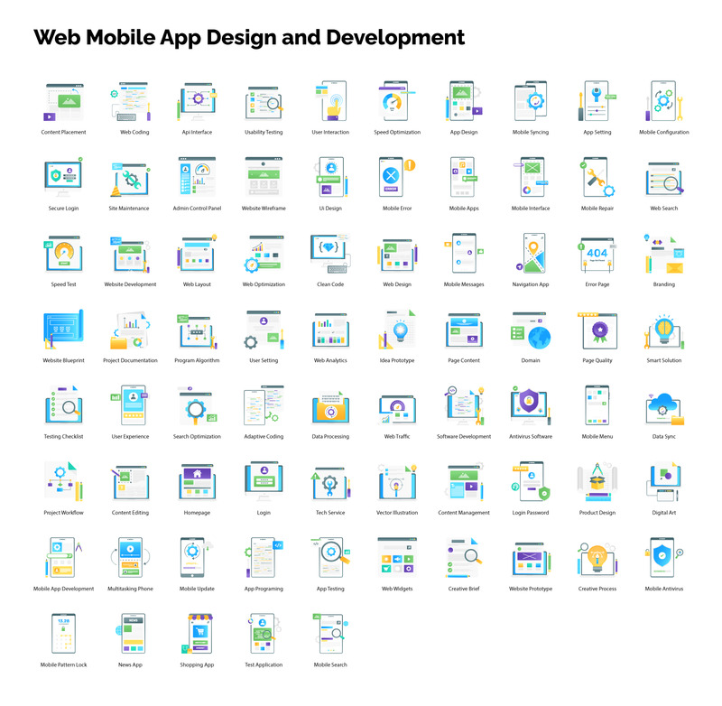 700+ Conceptual Gradient Iconset template - TemplateMonster