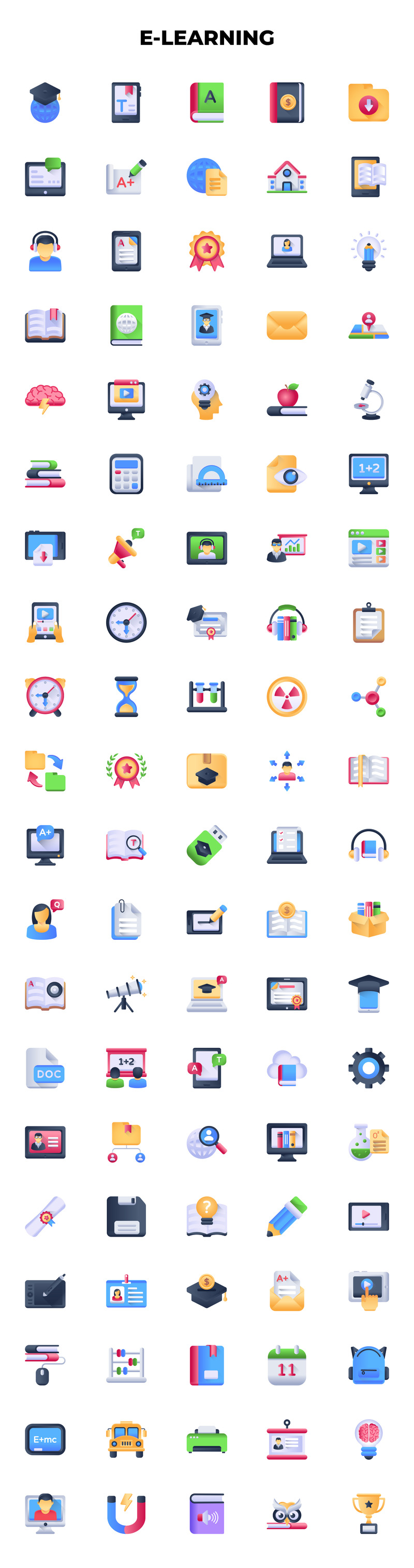 330+ Flat Gradients Icons #227942 - TemplateMonster