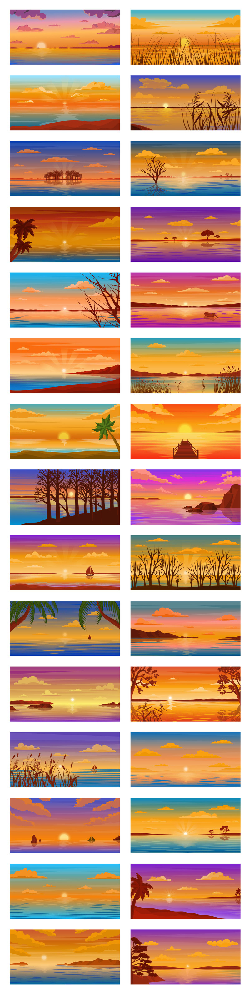 30 Sunset Beautiful Backgrounds #246405 - TemplateMonster