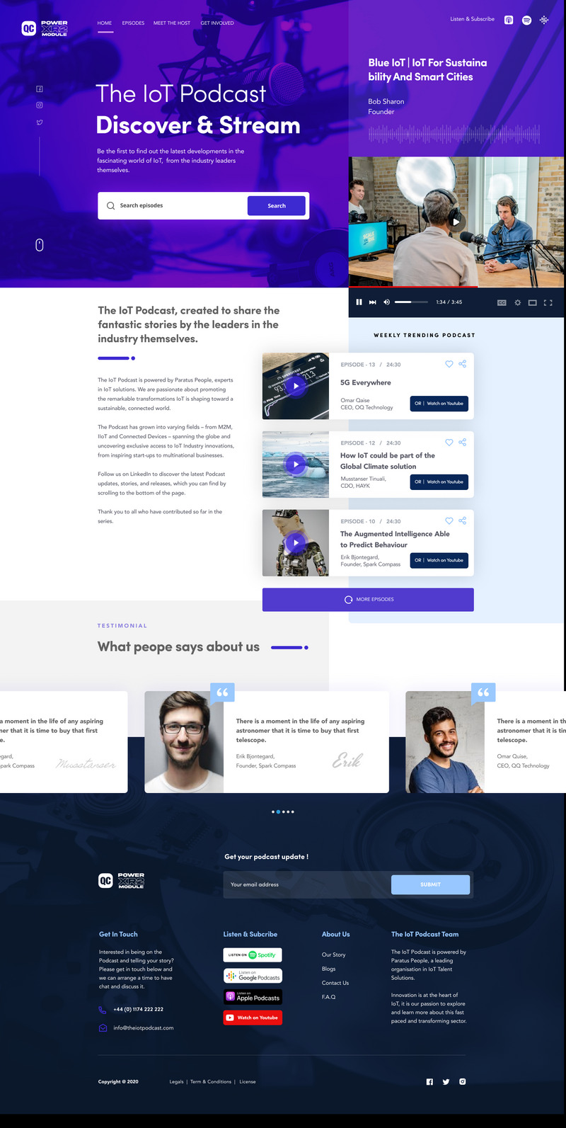 Podfan - Personal Audio Podcast Web UI Kit - TemplateMonster