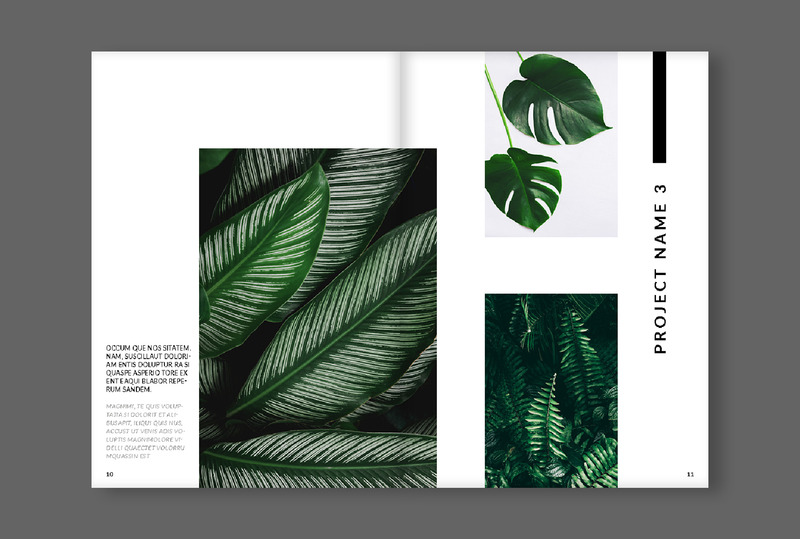 Minimalist Portfolio Layout. Magazine Templates