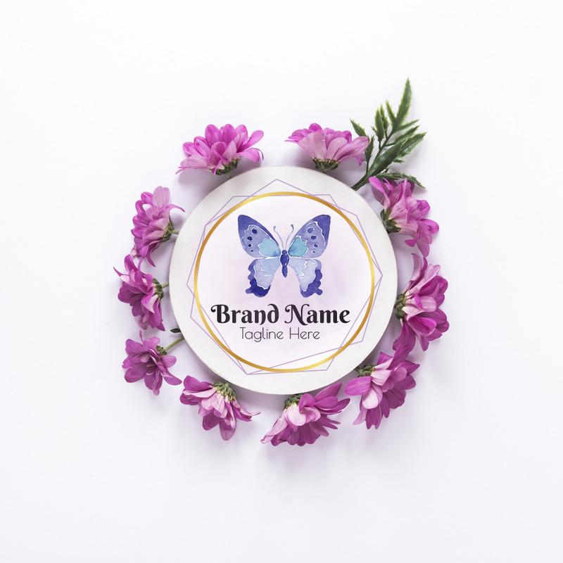 Butterfly Water Colors Logo Template - TemplateMonster