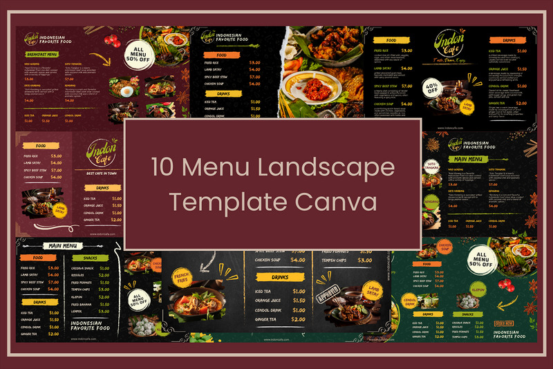 Elegant Landscape Menu Template #431745 - TemplateMonster