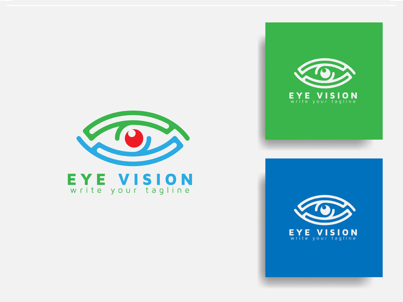 Eye Vision Logo Design Vector Template - TemplateMonster