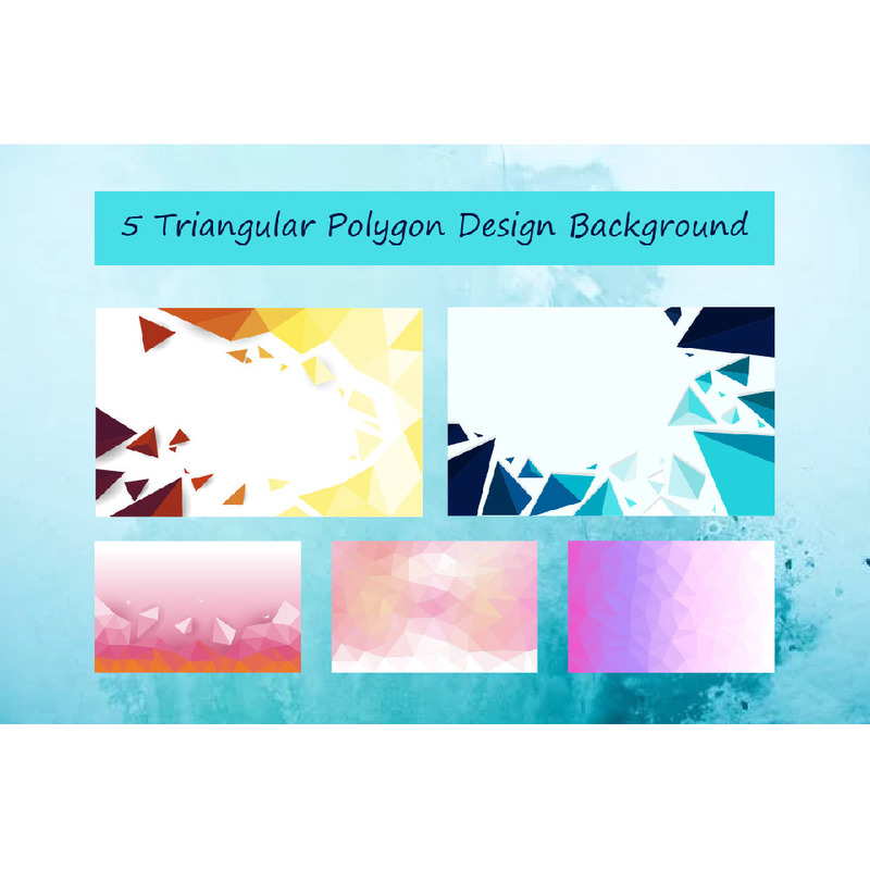 5 Triangular Polygon Design Background - TemplateMonster