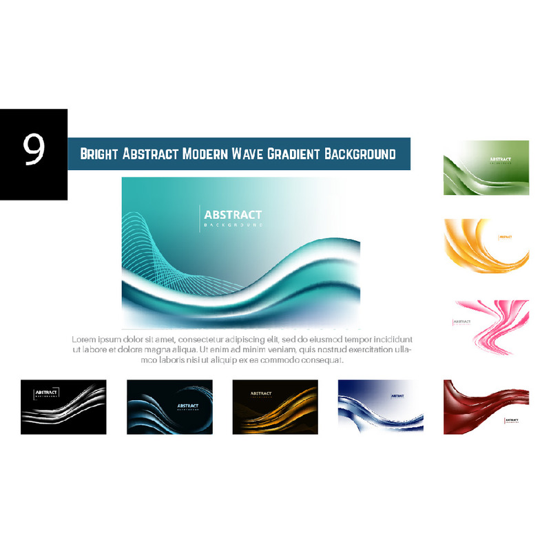 9 Bright Abstract Modern Wave Gradient Background 9 Bright Abstract Modern Wave Gradient Background