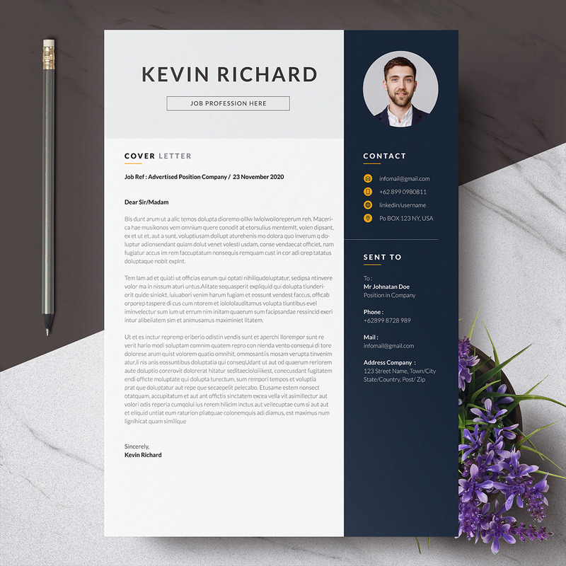 Elegant Resume Or CV Template #186704 - TemplateMonster