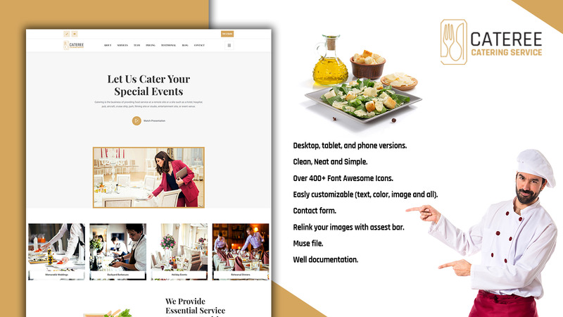 Cateree - Catering Services HTML5 Landing Page