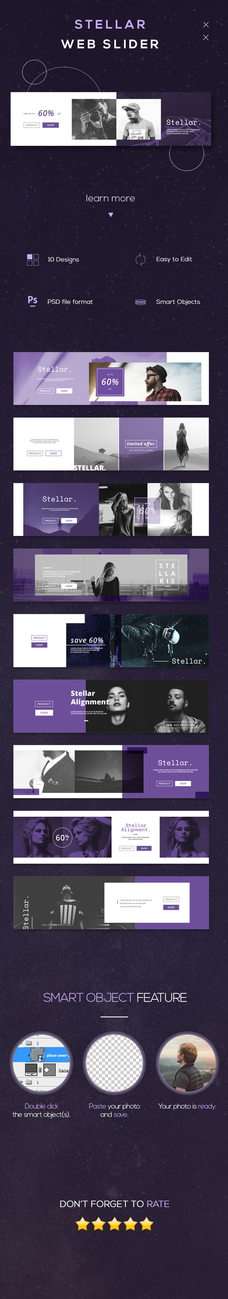 Stellar - 10 UI Elements for Web Sliders - TemplateMonster