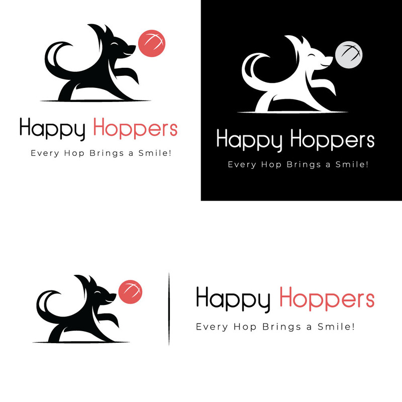 Logo et nom commercial Happy Hoppers pour l'entreprise Toy and Pat