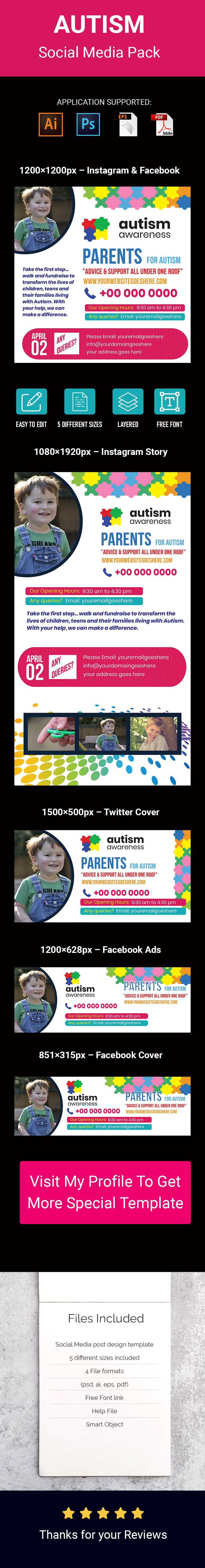 Autism Social Media Promotional Banner Design
