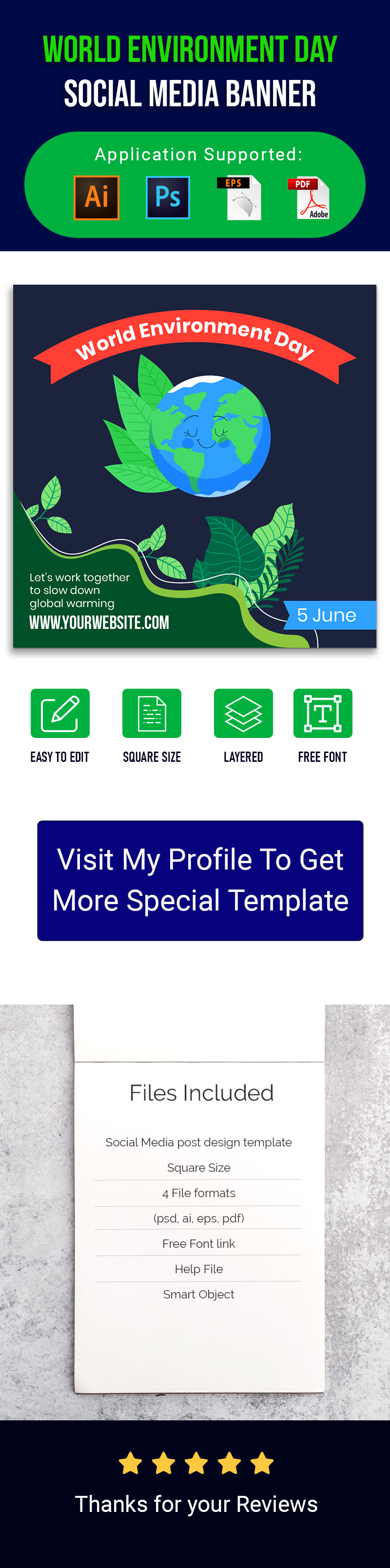 World Environment Day Graphic Design Corporate identity template