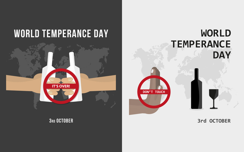 World Temperance Day Graphics Banner Vector Design Elements and poster