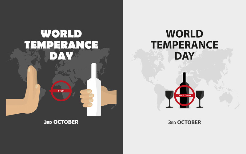 World Temperance Day Graphics Banner Vector Design Elements and poster