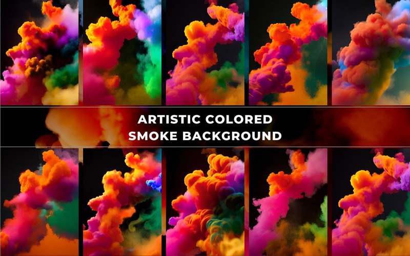 Artistic Colored Smoke Background #321297 - TemplateMonster