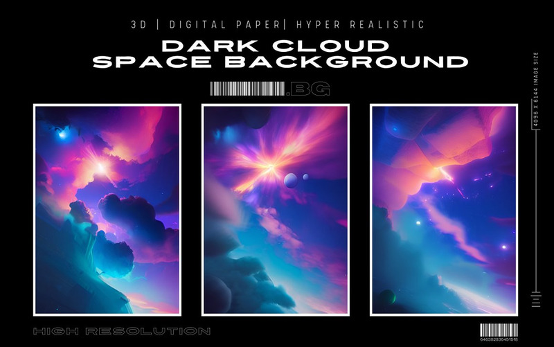 Dark Cloud Space Premium Background #321295 - TemplateMonster