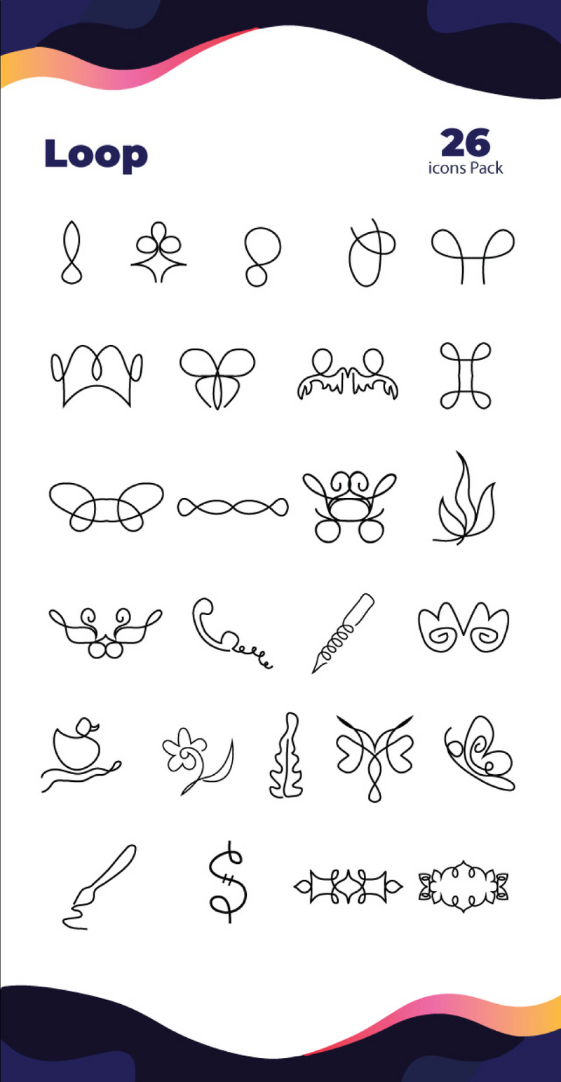 Loop Icons Handmade Collection #228906 - TemplateMonster