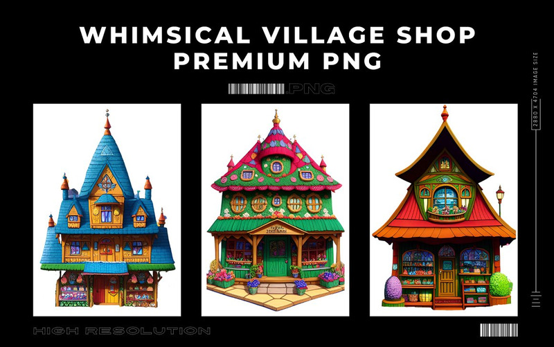 Whimsical Village Shop PNG Clipart #325014 - TemplateMonster