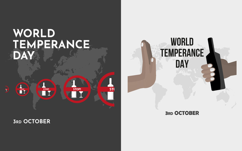 World Temperance Day Graphics Banner Vector Design Elements and poster