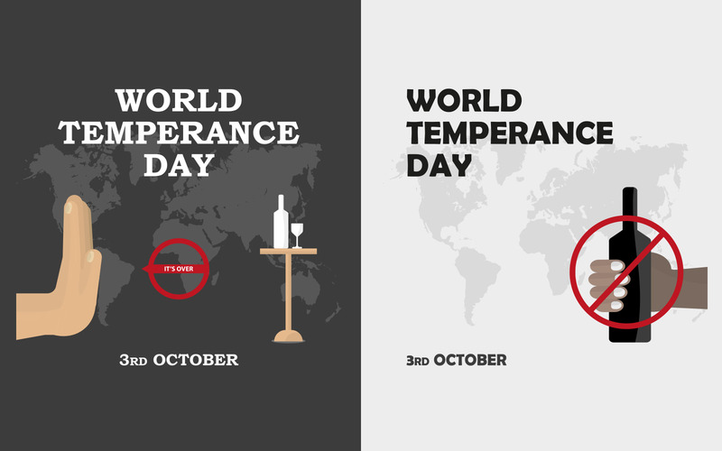 World Temperance Day Graphics Banner Vector Design Elements and poster