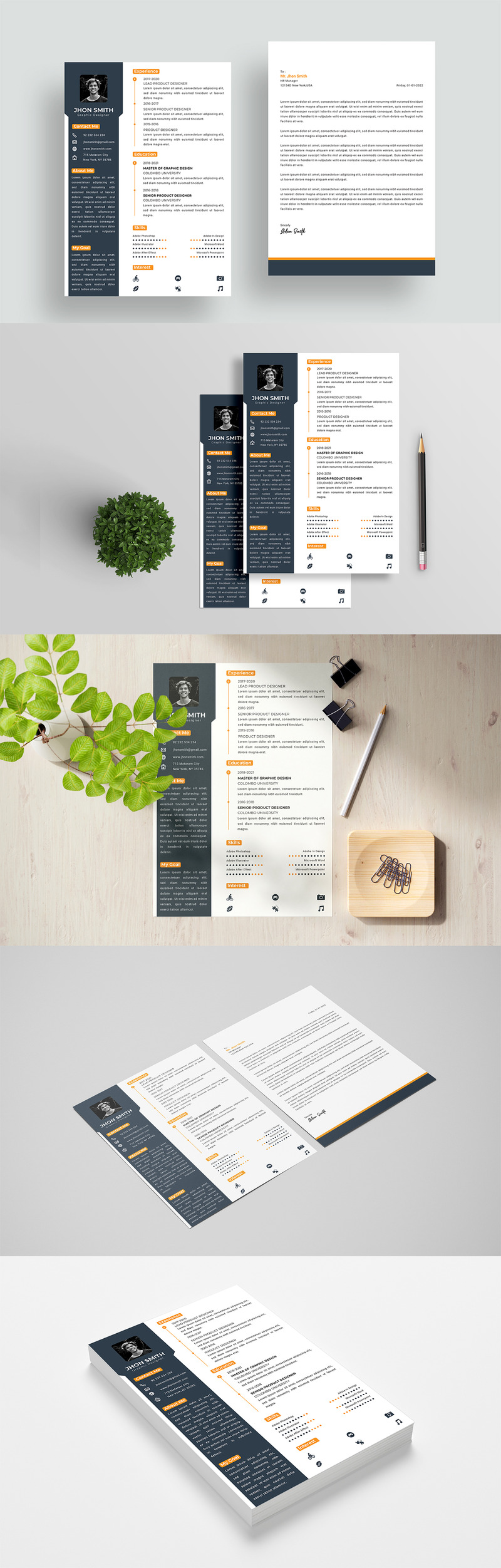 Minimalist Dark Gray Resume Template - TemplateMonster