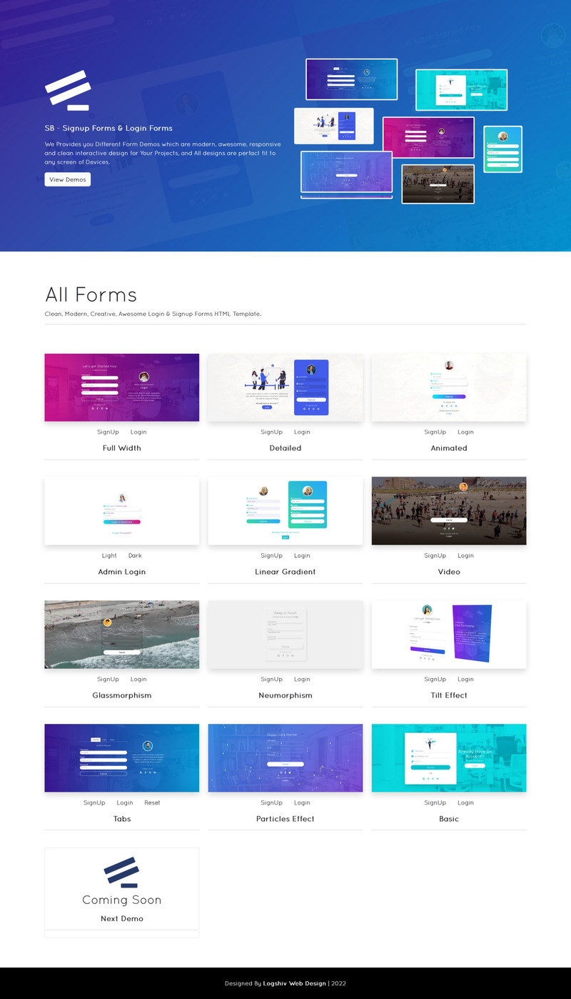 SB - Login Forms and Signup Forms #274818 - TemplateMonster