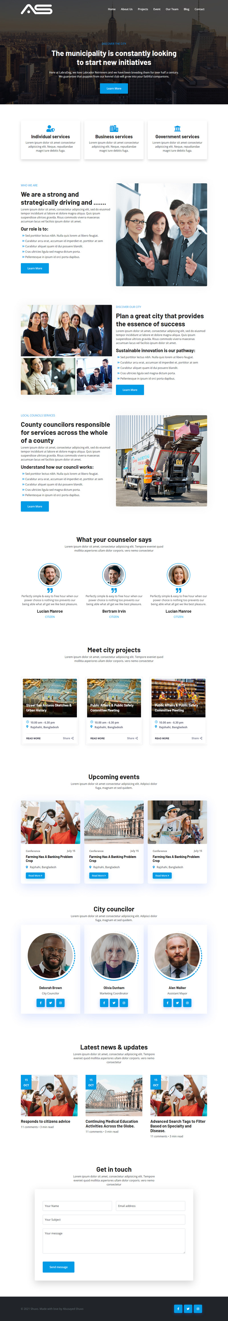Groot - Municipal and Government HTML5 Landing Page Template