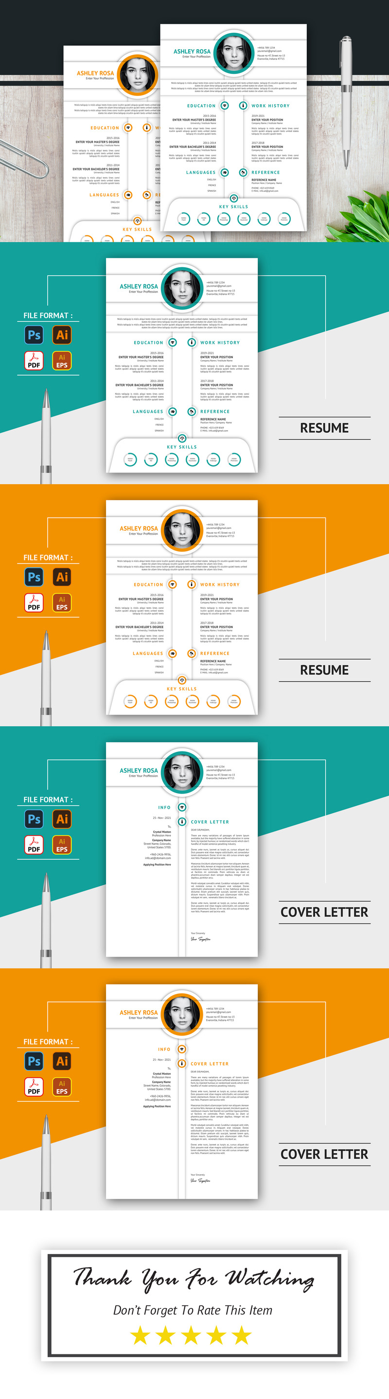 White Shadow - CV Form - Printable Resume Template