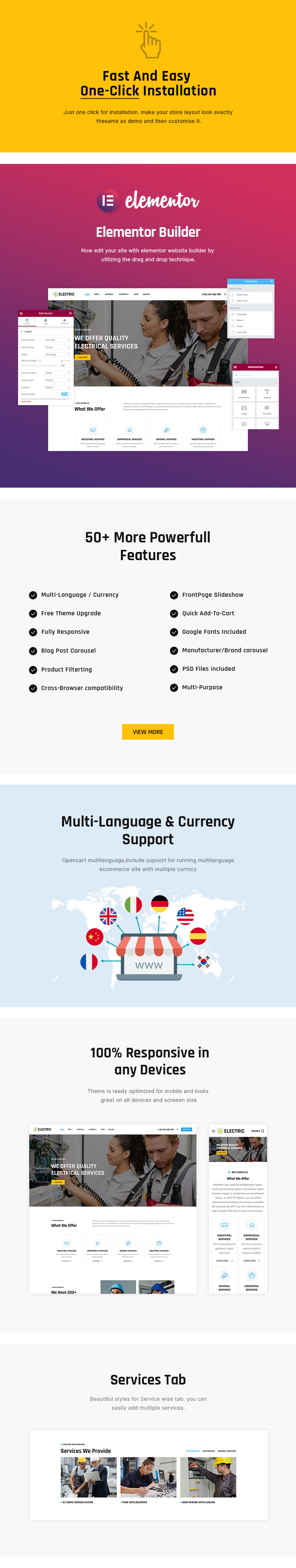 Electric - Electricity Services WordPress Elementor Theme