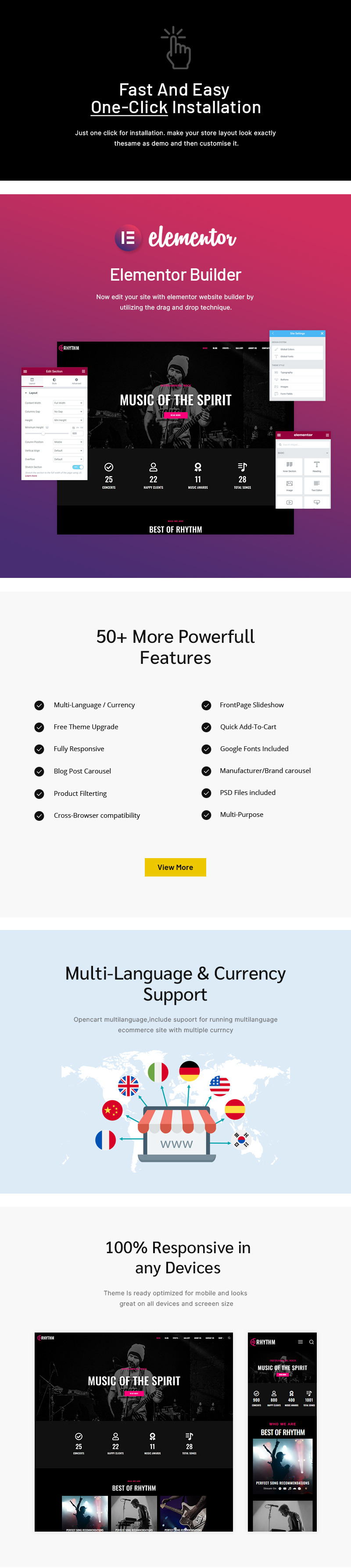 Rhythm - Music and Band WordPress Elementor Theme