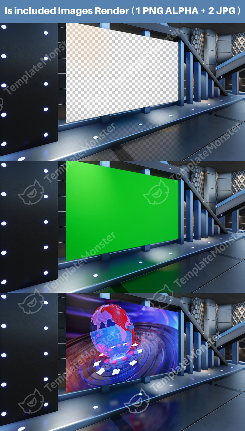 Virtual Studio Background Loop B6011 Stock Motion Graphics