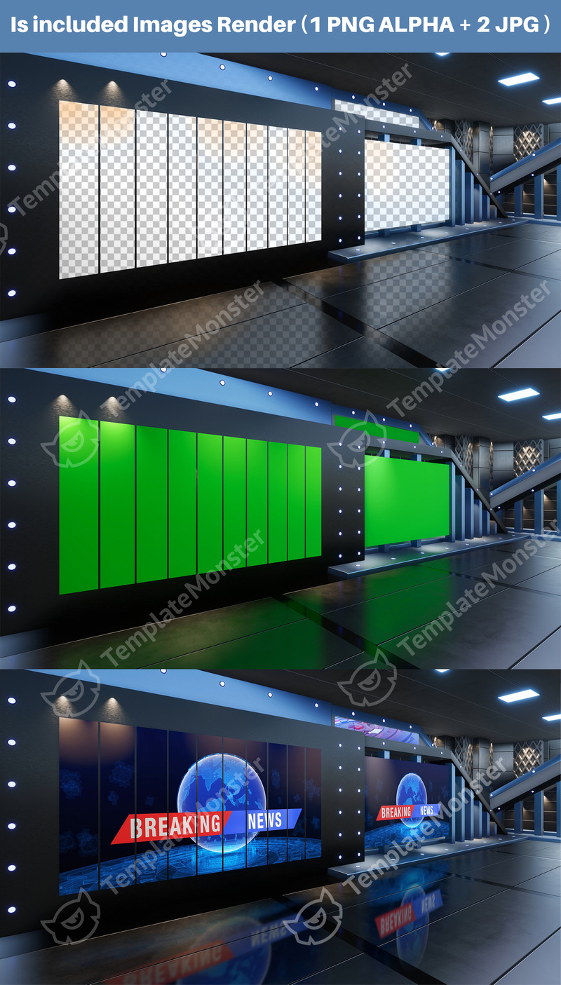 Virtual Studio Background Loop B6010 Stock Motion Graphics