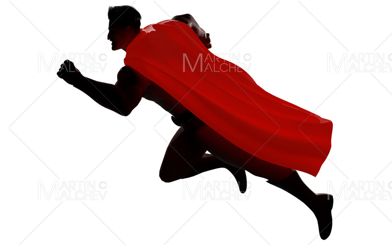 Superhero Running Isolated 3D Render 3 - TemplateMonster