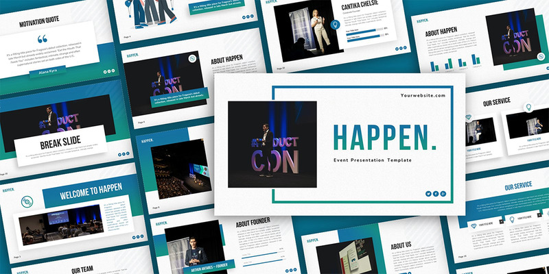 Happen Event Multipurpose Presentation Template PowerPoint