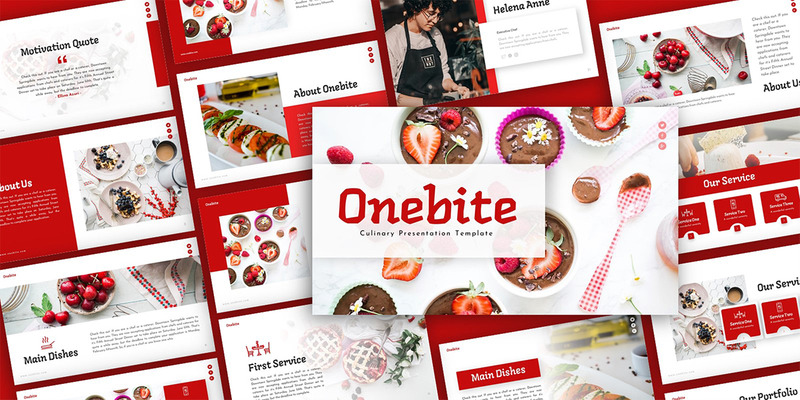 Onebite Culinary Presentation PowerPoint Template