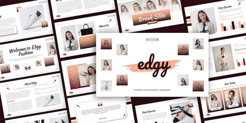 Edgy Fashion Multipurpose Presentation PowerPoint Template