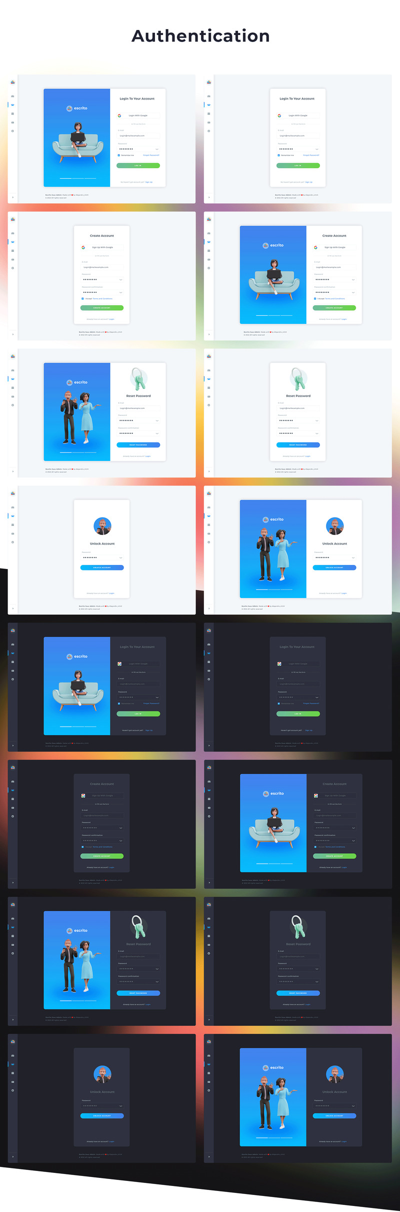 Escrito - Multipurpose Admin Dashboard PSD Template