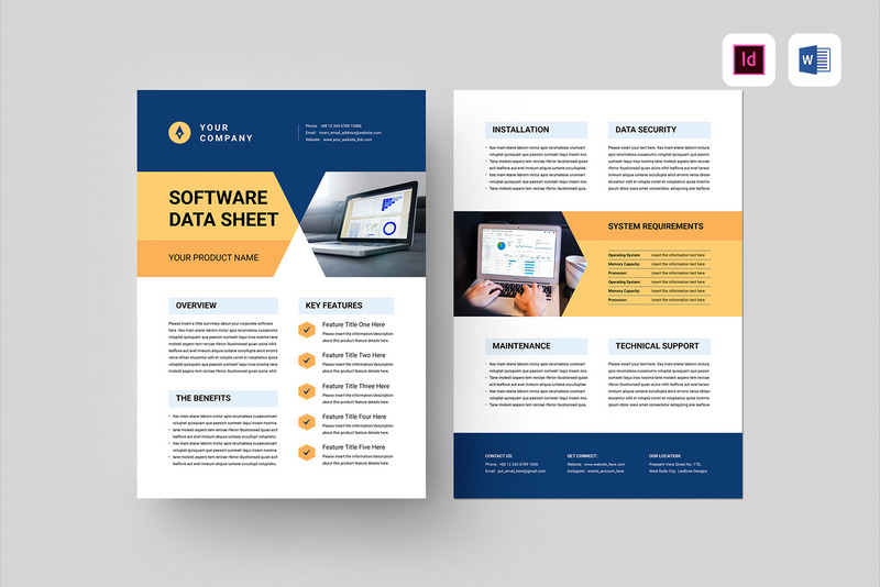 Software Data Sheet Template #513633 - TemplateMonster