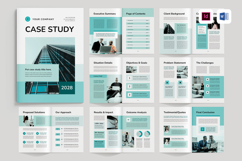 Case Study Booklet | Microsoft Word & Adobe Indesign