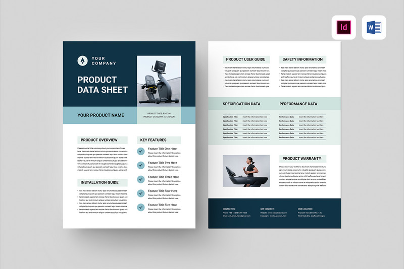Product Data Sheet Template #513632 - TemplateMonster