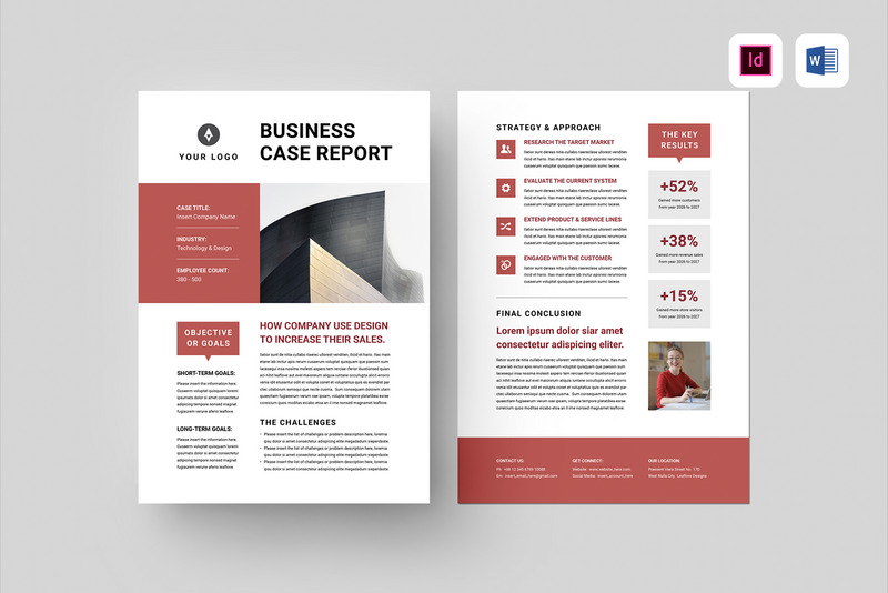 Case Report Template | Microsoft Word & Adobe Indesign