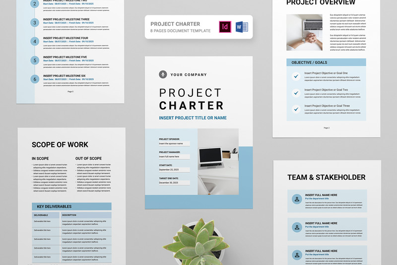 Project Charter Document Template #521952 - TemplateMonster