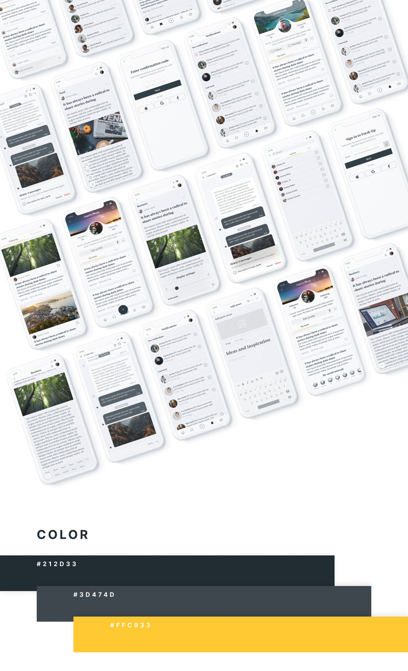 Fresh Up – News Mobile App UI Template - TemplateMonster