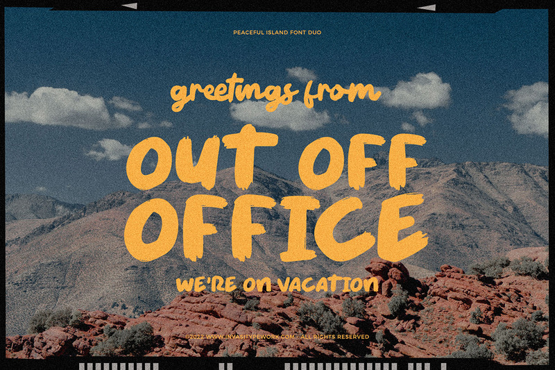 Peaceful Island - Handwritten Font Duo - TemplateMonster