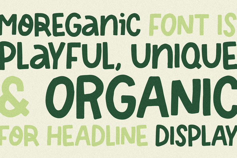 Moreganic - Organic Playful Font #218677 - TemplateMonster