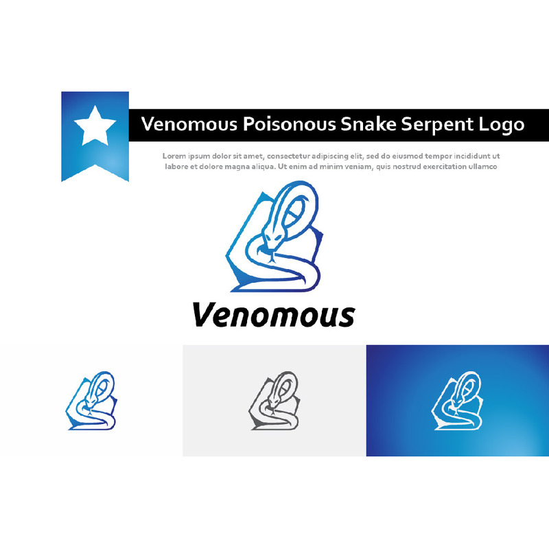 Venomous Poisonous Snake Serpent Dangerous Wild Animal Logo