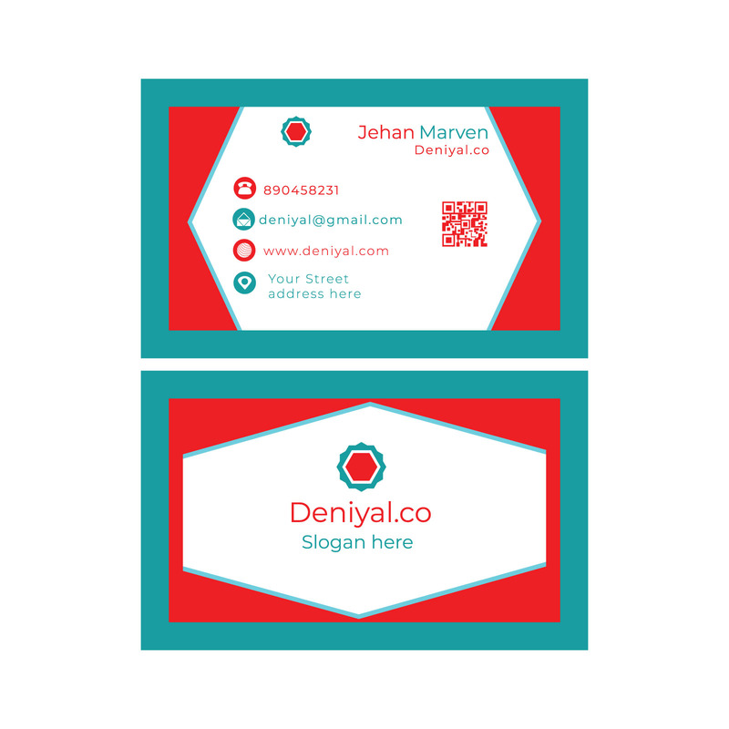 Three Color Corporate Business Card Template