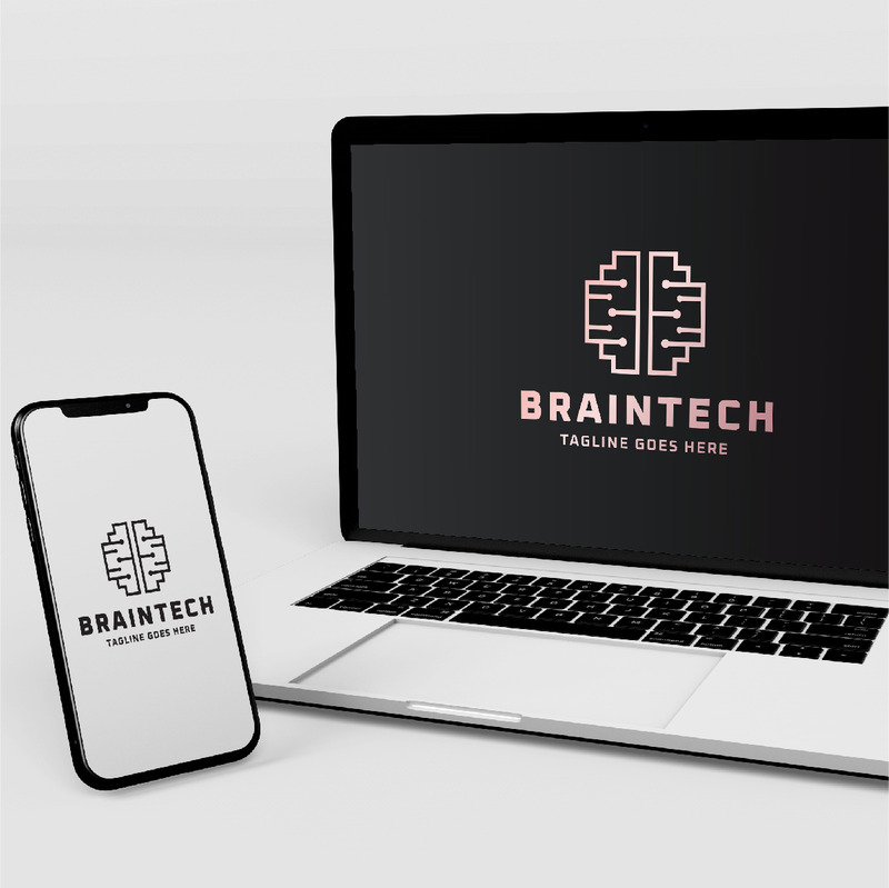 BrainTech Minimalist Logo Template #186812 - TemplateMonster