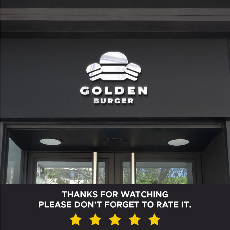 Golden Burger Logo Template #205388 - TemplateMonster