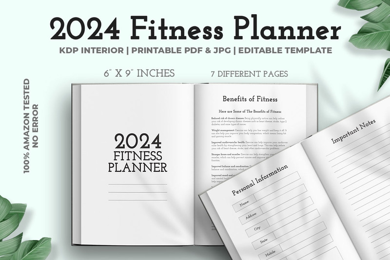 2024 Fitness Planner Kdp Interior #341147 - TemplateMonster